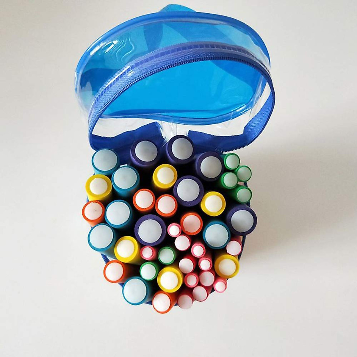 Minerva Curlers for long hair,Flexi Curling Rods Hair Rollers 42-pack 7" Multicolor