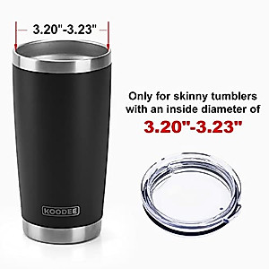 20 oz Tumbler Lids Splash Proof Replacement Lids Covers Fits for YETI Rambler, for Old Style Rtic and More Travel Mugs (20 oz, 2 Pack)