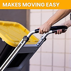 HaulPro Heavy Duty Aluminum Hand Truck - 8" Wheels with Horizontal Loop Handle and 500 lbs Load Capacity | 50.25" High, 17.5" Wide and 17.75" x 9" Diecast Nose Plate