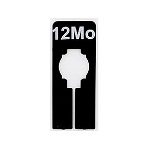 NAHANCO QSDBWKIT5, Black Rectangular Clothing Size Dividers with White Print for Baby/Kids, 3MOS – 4T, Kit of 10 (10 Sizes, 1 Piece Each)