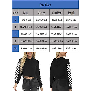 Zaprada Women's Cute Black Cropped Hoodie Sweatshirt Pullover Long Sleeve Print Casual Crop Tops Sweatshirt for Teen Girls Black Small