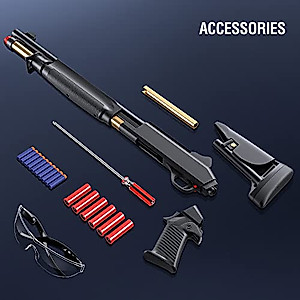 Toy Gun, Airsoft Shotguns for Family,Pumping Actions Toy Shotguns ，Expression for Love Boy Shooting Soft Bullet Gun, Shooting Game, Parent-Child Game,L'38 Inch Throwing Shell Firing Soft Bullet,