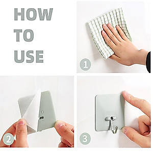 Wall Hooks for Hanging Heavy Duty, Bathroom Kitchen Heavy Duty Self Adhesive Hooks 1 Pack