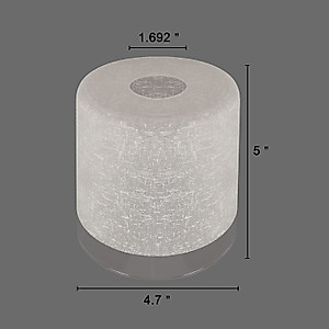 Anmire 2 Pack White Frosted Glass Lamp Shade, Cylinder Light Fixture Replacement Globe or Cover with 1-5/8-Inch Fitter for Pendant Light Chandelier Wall Sconce G0099