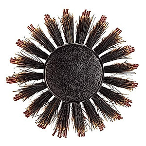 Boar Bristle Round Hair Brush - 2.2 Inch Diameter - Blow Dryer & Curling Roll Styling Hairbrush with Natural Wooden Handle for Women & Men - Used While Blow Drying to Style, Curl, and Dry Hair