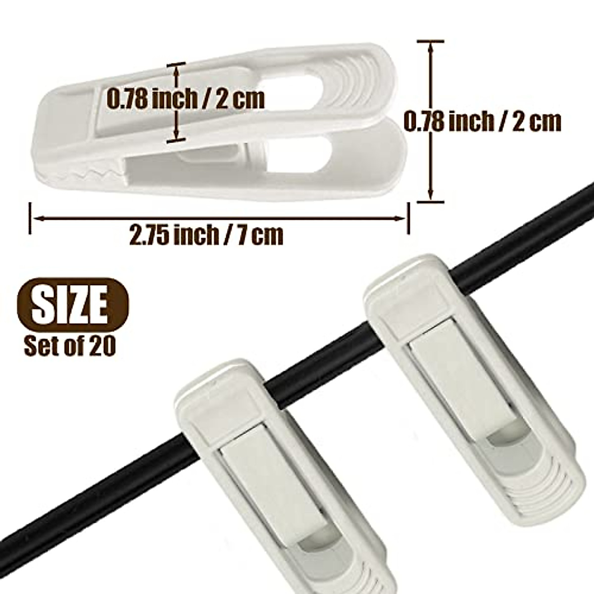 Hanger Clips Baby Pants Hangers - Hanger Clips for Plastic Hangers,20 PCS Clothes Hanger Clips,Baby Hanger Clips