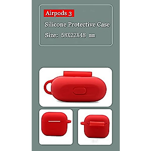 CrCrYBL Airpods 3 Case 2021 Newest, Thicken Protective Silicone Case with Keychain Compatible with Airpods 3 Charging Case, [Visible Front LED], Anti-Fingerprint,Dustproof,Easy Outdoor (Milk Tea)