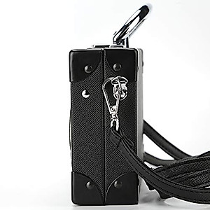 Ondeam Vintage Radio Shaped Bag,PU Elegant Evening Crossbody Handbag for Women(Black)