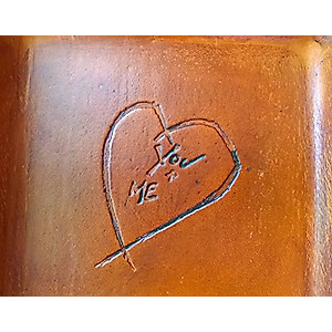 3rd Anniversary Leather Tray. Distressed Leather Valet with Heart.