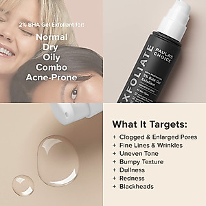 Paula's Choice-SKIN PERFECTING 2% BHA Gel Salicylic Acid Exfoliant, 3.3 Ounce Bottle