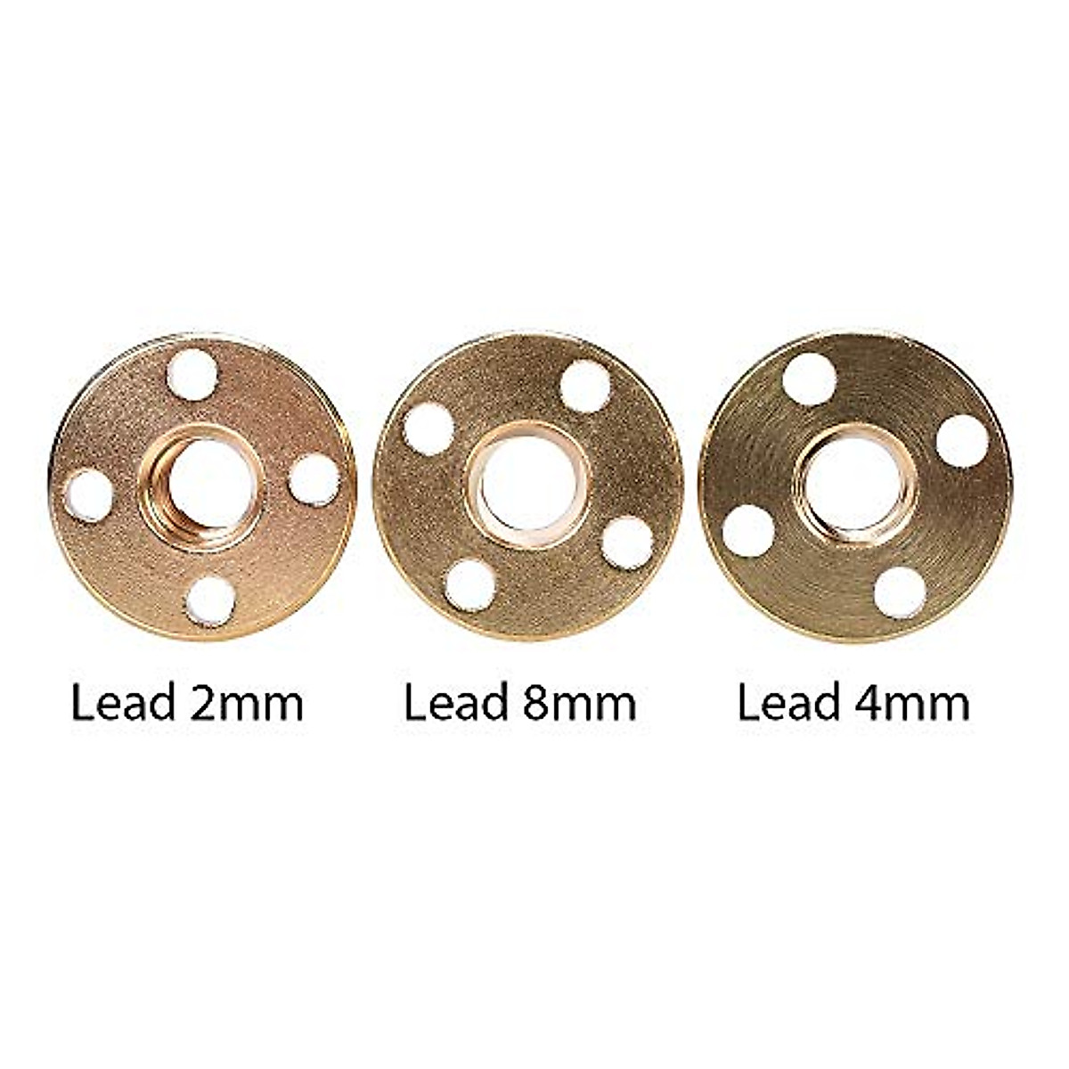 Anti Backlash Spring Loaded Nut Elimination Gap Nut for 8mm Threaded Rod Lead Screws DIY CNC 3D Printer Parts liuqiangmeiguo (Size : 2PC Lead 4mm)