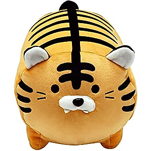 Onsoyours Cute Plush Tiger Doll Stuffed Fluffy Tiger Plush Toy Soft Animal Plush Pillow for Kids (Brown Tiger, 17.7")