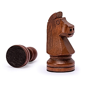 Husaria Staunton Tournament No. 4 Chessmen with 2 Extra Queens and Wooden Box, 3-inch Kings