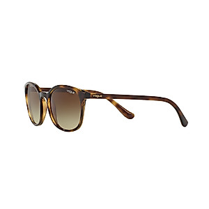Vogue Eyewear Women's VO5051S Square Sunglasses, Dark Havana/Brown Gradient, 52 mm