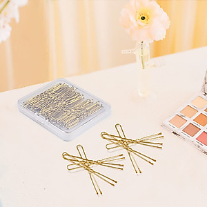 Blonde Bobby Pins, MORGLES Blonde Hair Pins Bobby Pins Blonde Hair Pins for Buns Ballet Bun Pins for Women Girls with Box-80 count (2.4 inch)