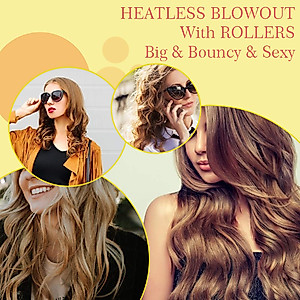 Jumbo Size Hair Roller sets, Self Grip, Salon Dressing Curlers, 3 Inch 18 Packs (6XJUMBO+6XLARGE+6XMEDUIEM)