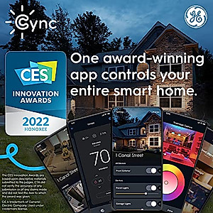 GE CYNC Smart Light Bulbs, Bluetooth Enabled, Alexa and Google Home Compatible, Soft White (2Pack), Packaging May Vary