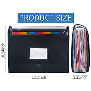 Accordion File Organizer 26 Pockets Expanding File Folder for A4 Letter Size Paper Document Holder Organizer