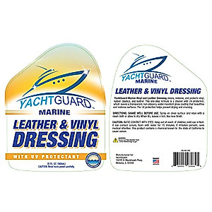 YachtGUARD Marine Leather & Vinyl Dressing - Boat Vinyl Cleaner And Protectant for Leather and Vinyl Surfaces on Boat Seats, Jet Skis or for Interior Car Detailing (32 Oz Spray Bottle)