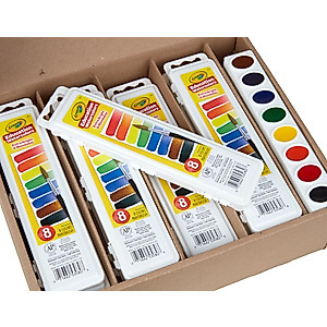Crayola Watercolors Classpack, Bulk Paint Set For Kids, 24 Trays & 12 Refills, School Supplies