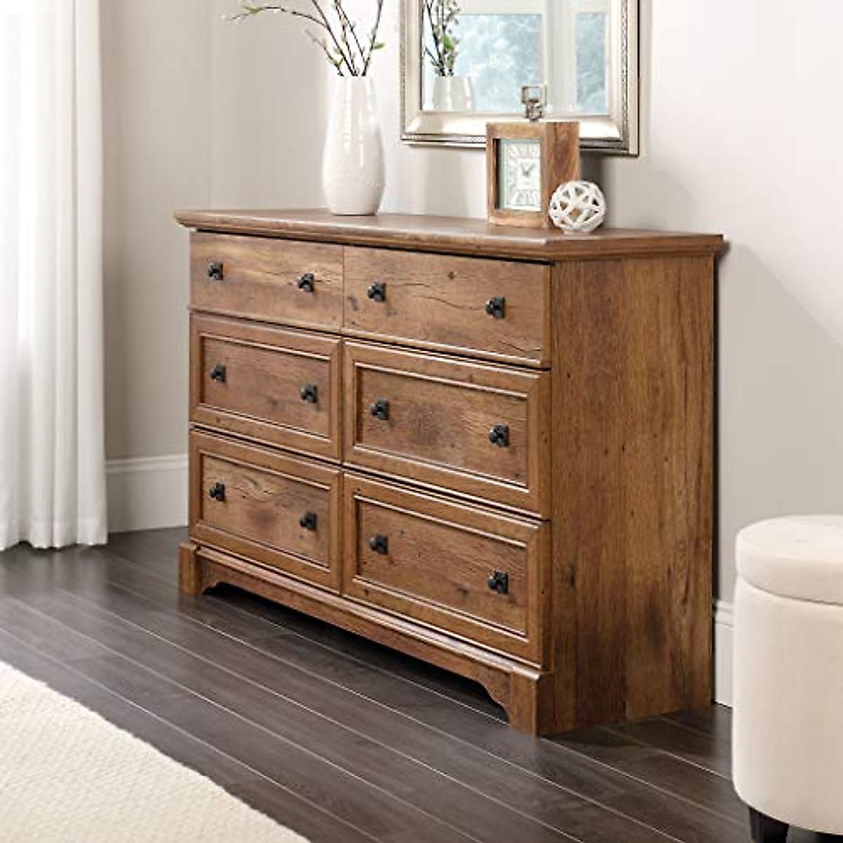 Sauder Palladia Dresser, Vintage Oak finish
