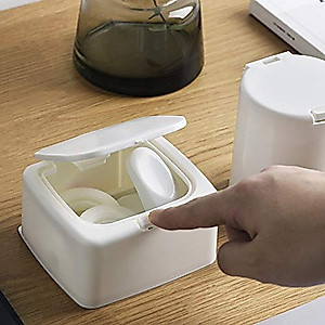 2pcs Mini Cotton Swab Storage Box Makeup Cotton Medicine Storage Organizer Container Bathroom Accessories Holders Dispensers Canisters