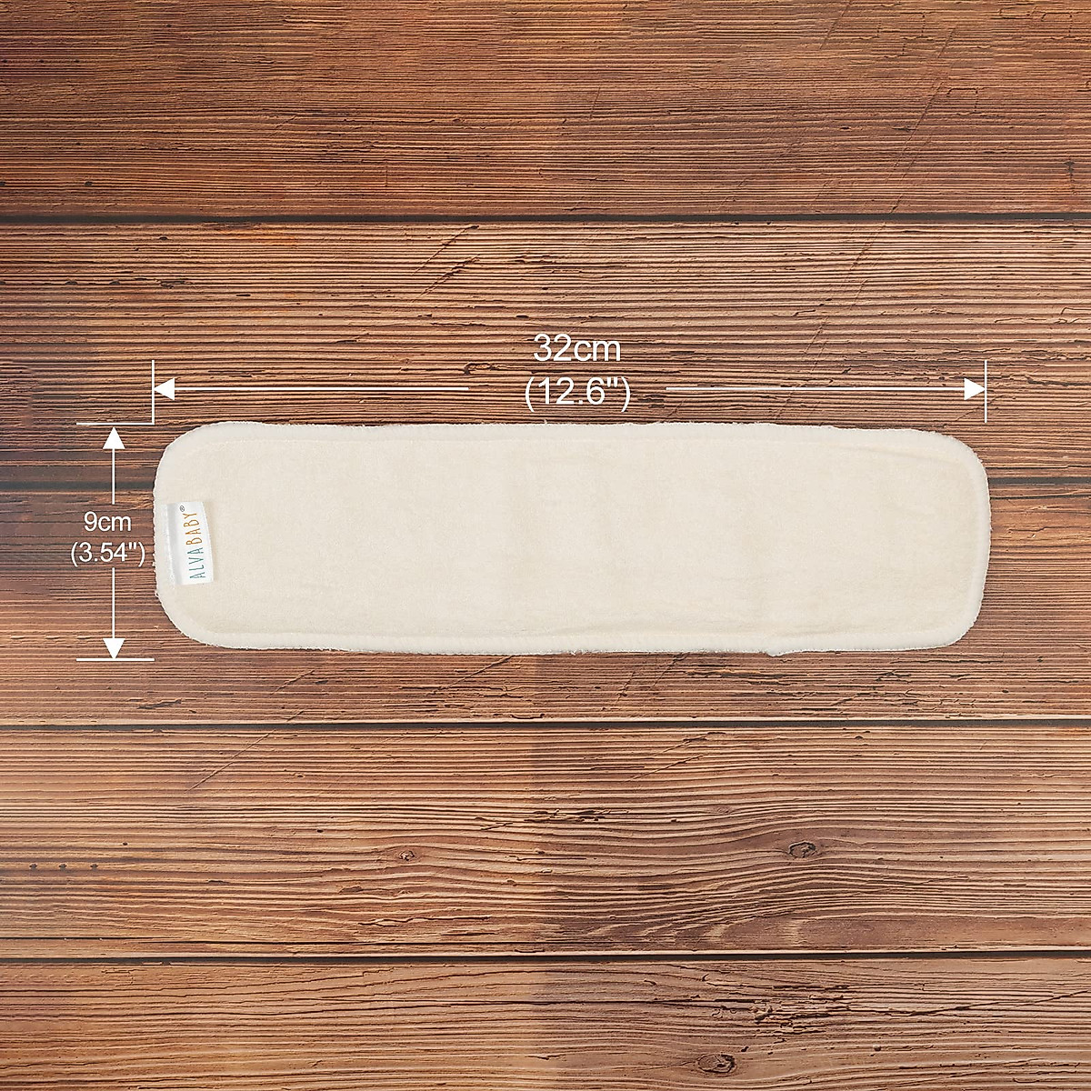 ALVABABY 12PCS Newborn Cloth Diaper Insert,4 Layers Cloth Diaper Inserts, Inserts,Reusable Cloth Diaper Inserts Overnight 12SMB