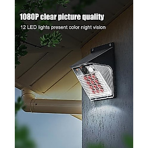 ENSTER Security Camera Wireless Outdoor, Solar Flood Light Camera 1080P, 2.4GHz WiFi Camera for Home Security with Motion Detection, 2-Way Audio, Cloud/SD Card Storage, Waterproof