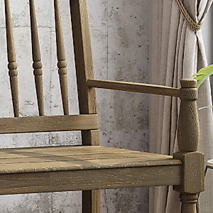 Christopher Knight Home Eddie Indoor Farmhouse Acacia Wood Bench with Shelf, Gray Finish