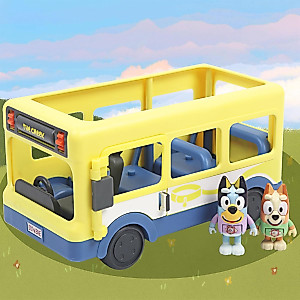 Cute Bus Toy Vehicle and Figures Pack with Two 2.5" Figures