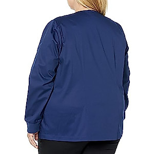 Amazon Essentials Women's Scrub Snap Jacket (Available in Plus Size), Dark Blue, XX-Large