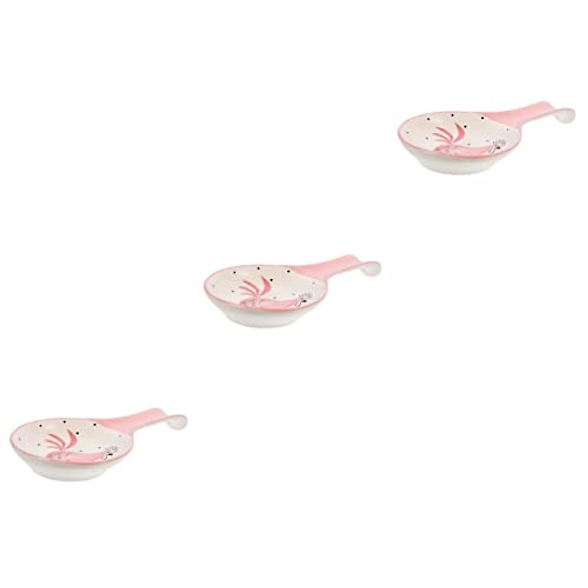 Zerodeko 3pcs ceramic spoon holder cooking spoon holder kitchen utensil holder for countertop counter spoon holder cutlery rest porcelain ladle holders soup ceramics cutlery rack storage