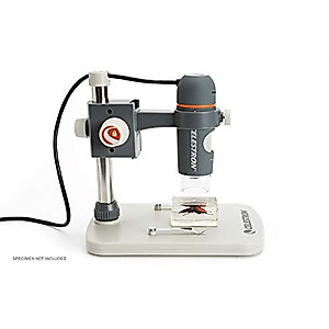 Celestron - 5 MP Digital Microscope Pro - Handheld USB Microscope Compatible with Windows PC and Mac - 20x-200x Magnification - Perfect for Stamp Collecting, Coin Collecting