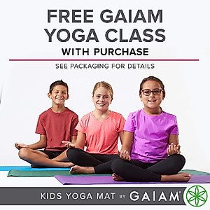 Gaiam Kids Yoga Mat Exercise Mat, Yoga for Kids with Fun Prints - Playtime for Babies, Active & Calm Toddlers and Young Children, Owl, 3mm