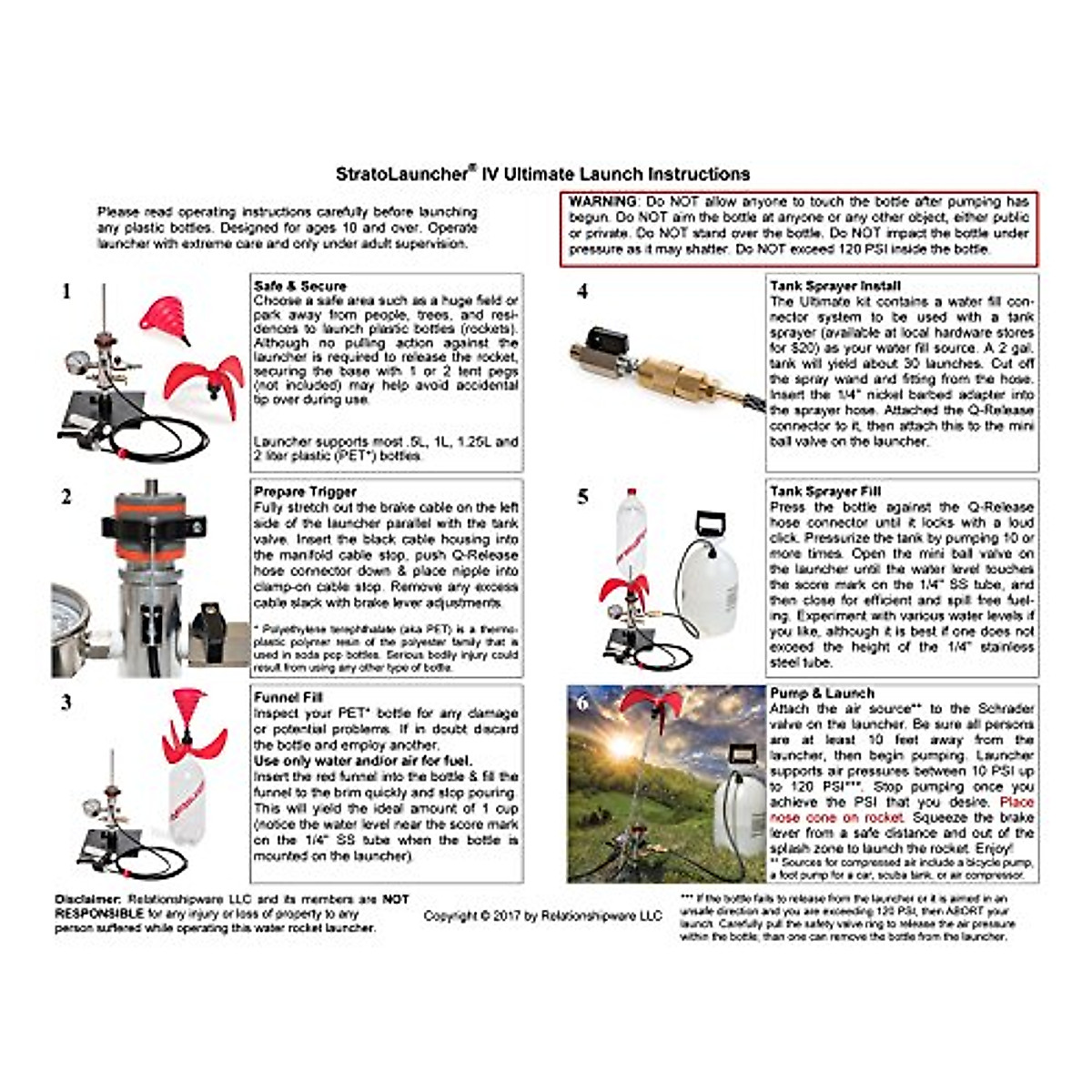 Relationshipware StratoLauncher IV Ultimate Tilting Water Rocket Launcher + StratoFins Kit