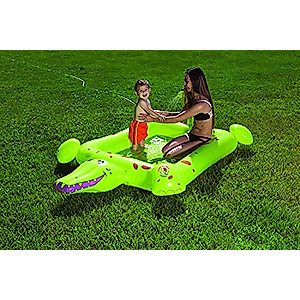 Poolmaster Crocodile Spray Inflatable Kiddie Swimming & Wading Pool for Toddlers