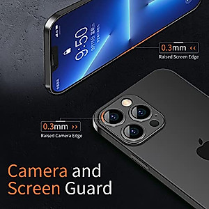 Dataroad iPhone 14 Pro Max 6.7" Slim Case - 0.2mm Thin, Matte Finish, Anti-Fingerprint, Anti-Yellowing, Translucent Black