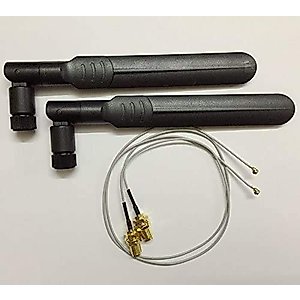 CHAOHANG: New 2 x 6dBi RP-SMA Dual Band 2.4GHz 5GHz + 2 x 35cm M.2(NGFF)Cable Antenna Mod Kit No Soldering use for NGFF Wireless Cards & M.2(NGFF) 3G/4G Cards