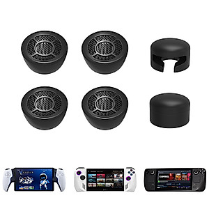 (6 Pcs) Joystick Thumb Grips Caps, DEVASO Silicone Joystick Protector, 4 Pcs of Anti-Slip Extended Thumb Grips Covers for Steam Deck/OLED/PlayStation Portal/ASUS ROG Ally/Switch/PS5/PS4/Xbox