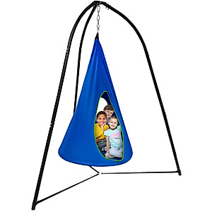 Sorbus Tripod Hanging Chair Stand- Heavy Duty Steel Sensory Swing Weather & Rust Resistant- Adjustable Portable Hammock Stand 330lbs for Tree,Lounger,Saucer,Air Porch,Indoor/Outdoor,Patio