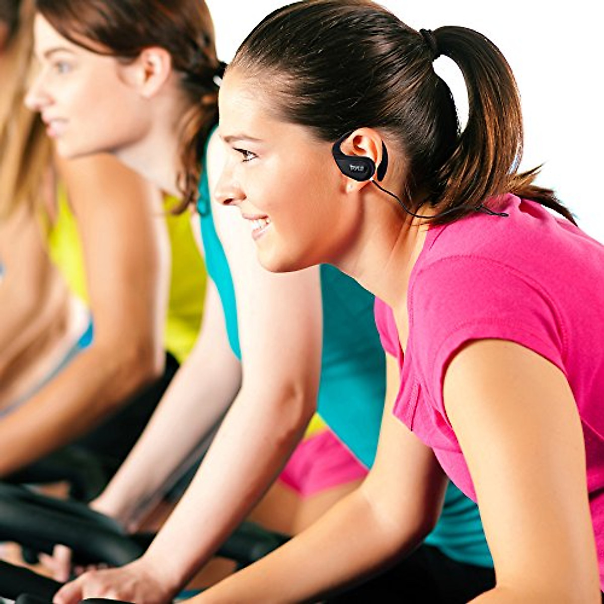 Pyle PWBH18WT Water Resistant Bluetooth Streaming Wireless Headphones with Built-in Microphone, White