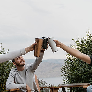 BrüMate Nav XL 32oz 100% Leak Proof Insulated Travel Tumbler with Magnetic BevLock™ Lid - Double Wall Cup-Holder Friendly Stainless Steel Mug (Gold Leopard)