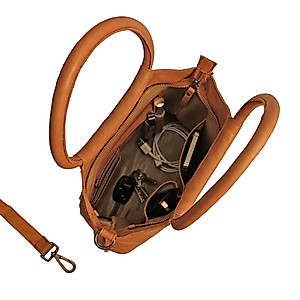 Latico Leathers Dalton Handbag Tote in Black - Made From 100% Genuine Authentic Leather Handcrafted by Artisans