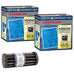 Penguin Marineland BIO-Wheel 170 Rite-Size C Replacement Filter Cartridge 12-Pack & Bio-Wheel Assembly Bundle