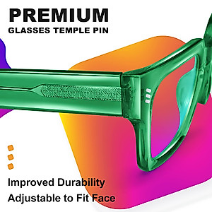 VISOONE Fashion Blue Light Blocking Glasses Square with Anti Computer Glare for Gaming Women and Men Colorado