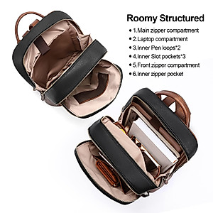 CLUCI Small Crossbody Purses bundles with Leather Laptop Backpack