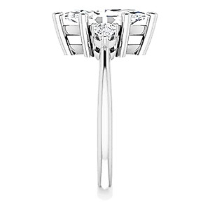 JEWELERYIUM 3 CT Marquise Colorless Moissanite Engagement Ring, Wedding Bridal Ring Set, Eternity Sterling Silver Solid Diamond Solitaire 6-Prong Anniversary Promise Ring for Her (7)