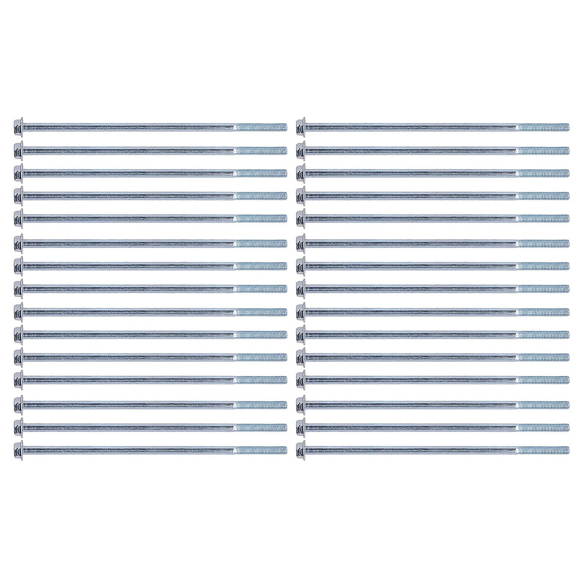 Hex Head Screws, Extended Heavy Duty Blue White Zinc Zinc Fine Finish 20 Carbon Steel Generator Hex Flange Screws (M8*205)