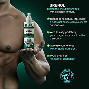 Brenol Gynecomastia Body Firming Natural Formula Spray, Skin Firming Lotion, Moisturizing, Firming, Strengthening 3.38 Fl Oz