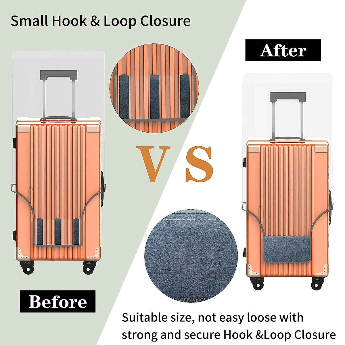 Esholife Clear PVC Luggage Cover Protectors 24 Inch Suitcase Cover for Suitcase TSA Approved 22-25Inch (22.44''H x 16.14''L x 11.41''W)